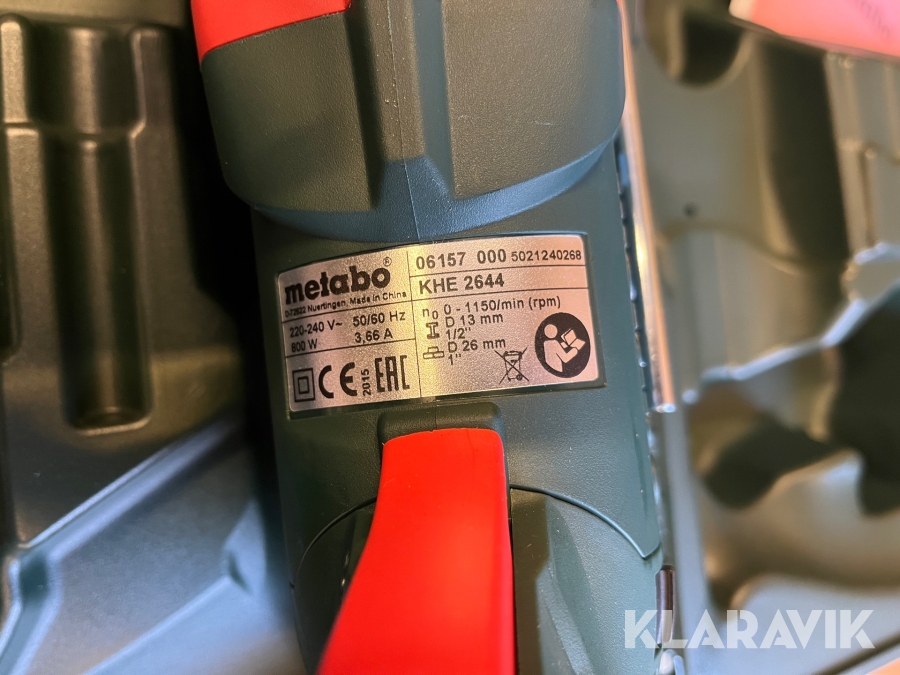 Kombihammer Metabo KHE 2644, Rebild, Klaravik auktioner