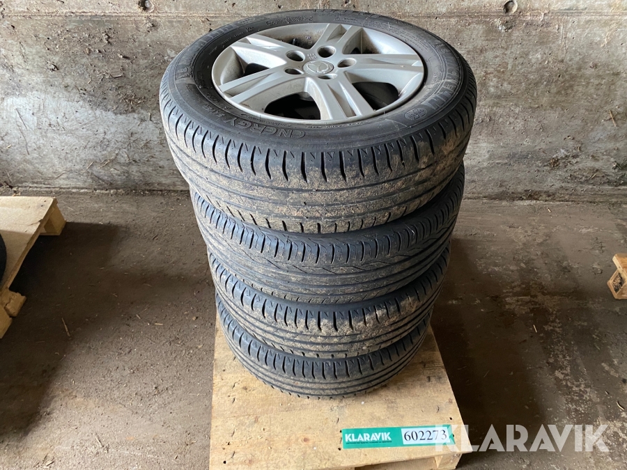 Dæk med fælge Michelin 195/65r15, Herning, Klaravik auktione