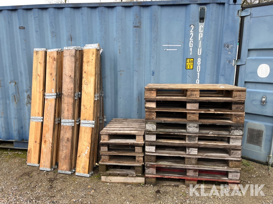 Paller og pallerammer Euro, Frederikssund, Klaravik auktione
