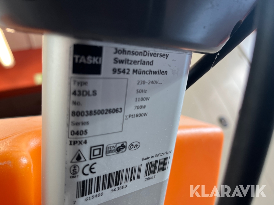 Gulvmaskine Taski Ergodisc 165, Lyngby-Taarbæk, Klaravik auk