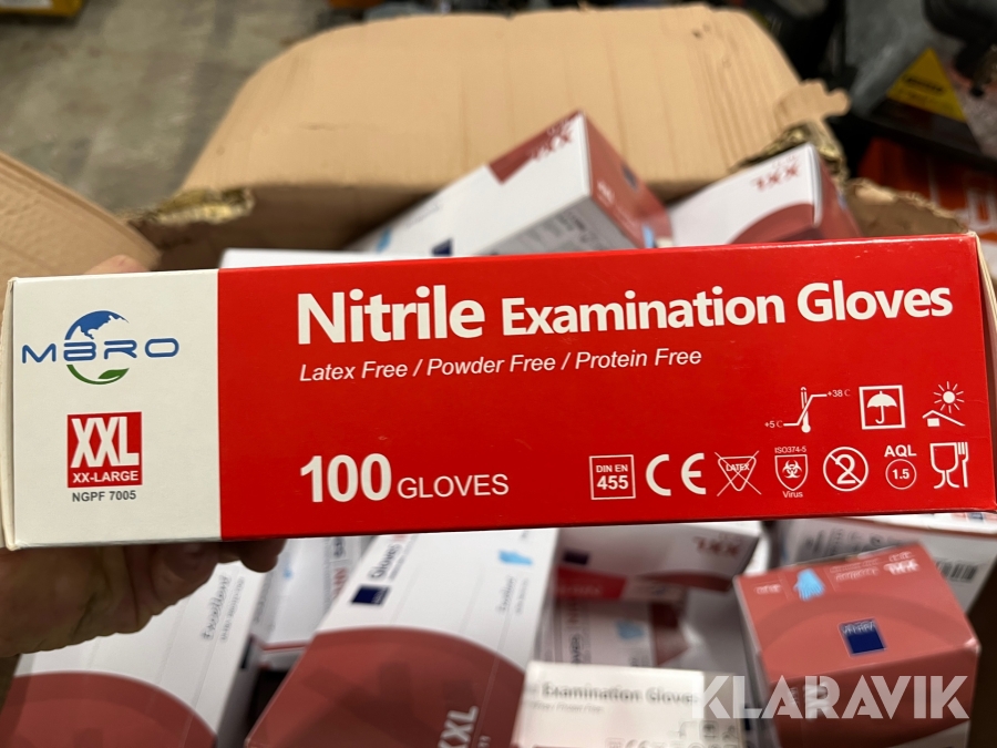 Nitrilhandsker Str XXL ca 40 pakker Abena, MBRO, Roskilde, K