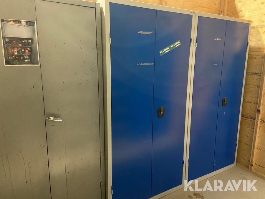 Værksteds skabe Wurth 4 stk, Fredericia, Klaravik auktioner