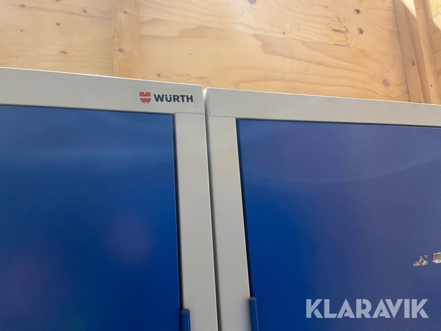 Værksteds skabe Wurth 4 stk, Fredericia, Klaravik auktioner