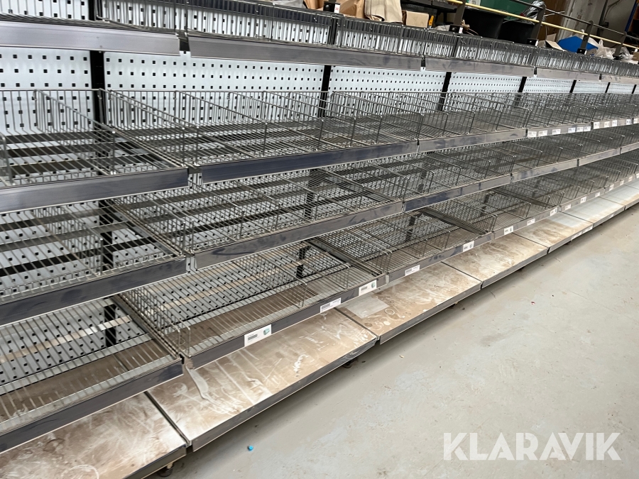 Butiks/lagerreoler11 sektioner, Skive, Klaravik auktioner