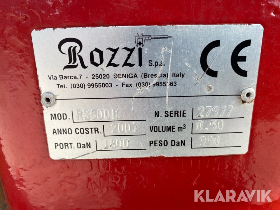 Sotergrab med rotor. Stor model. Rozzi r500b, Favrskov, Klar