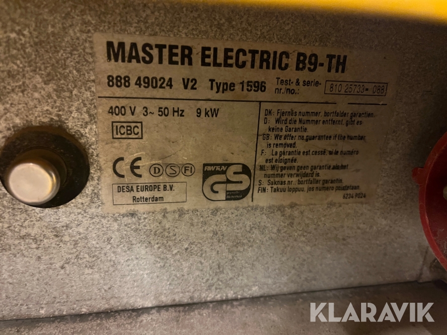 Varmeblæsere Master 2 Kw - 9 Kw - B100 CED, Rebild, Klaravik