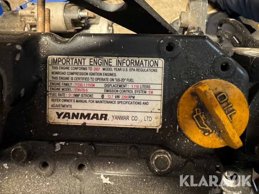 Motor Yanmar 3TNV76-SNS, Fredensborg, Klaravik auktioner