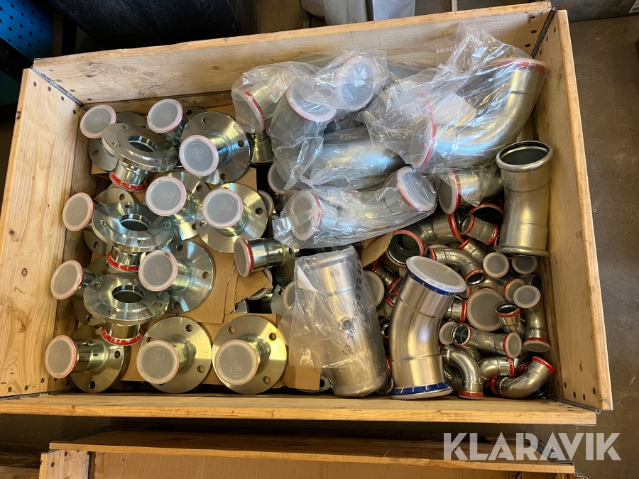 Ventiler, rør, flanger Blandet lot, Rebild, Klaravik auktio