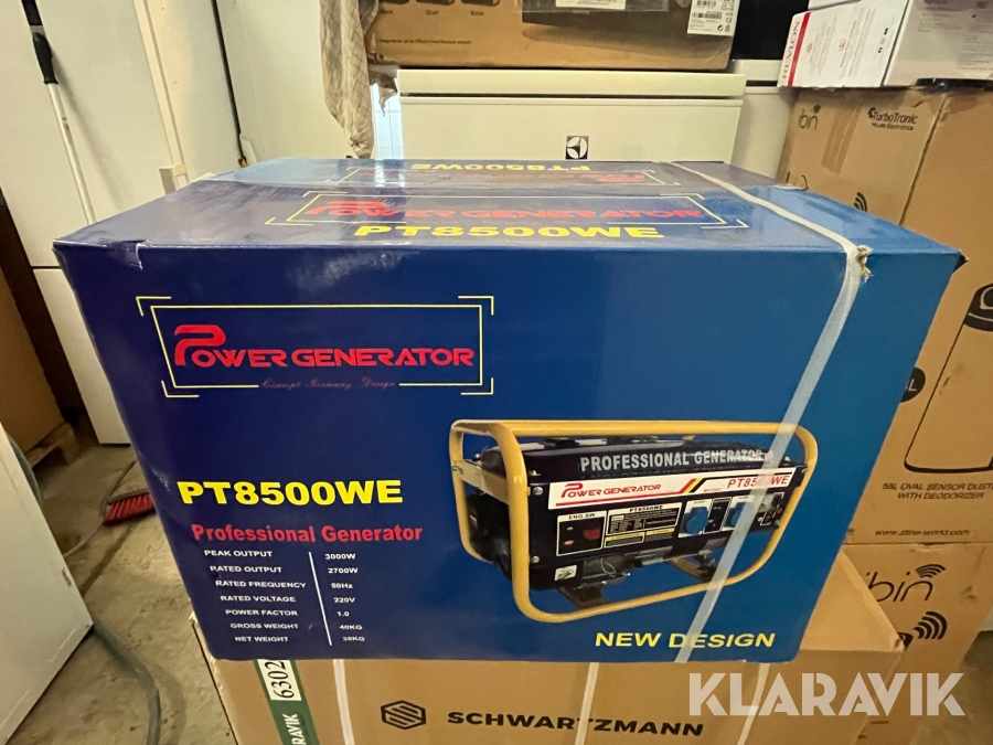 Generator Power Generator PT8500WE, Køge, Klaravik auktioner