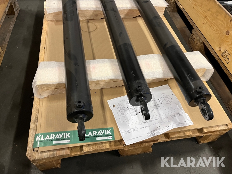 Ubrugte Hydraulikcylindre 3 stk., Lemvig, Klaravik auktioner