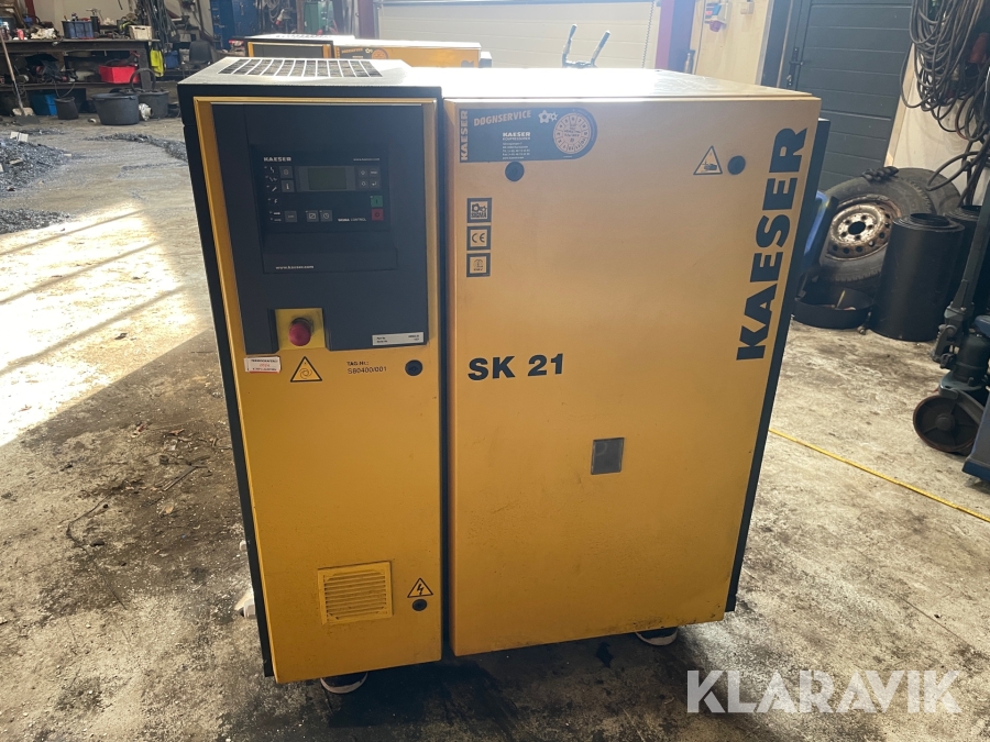 Kompressorer Kaeser SK21, Randers, Klaravik auktioner