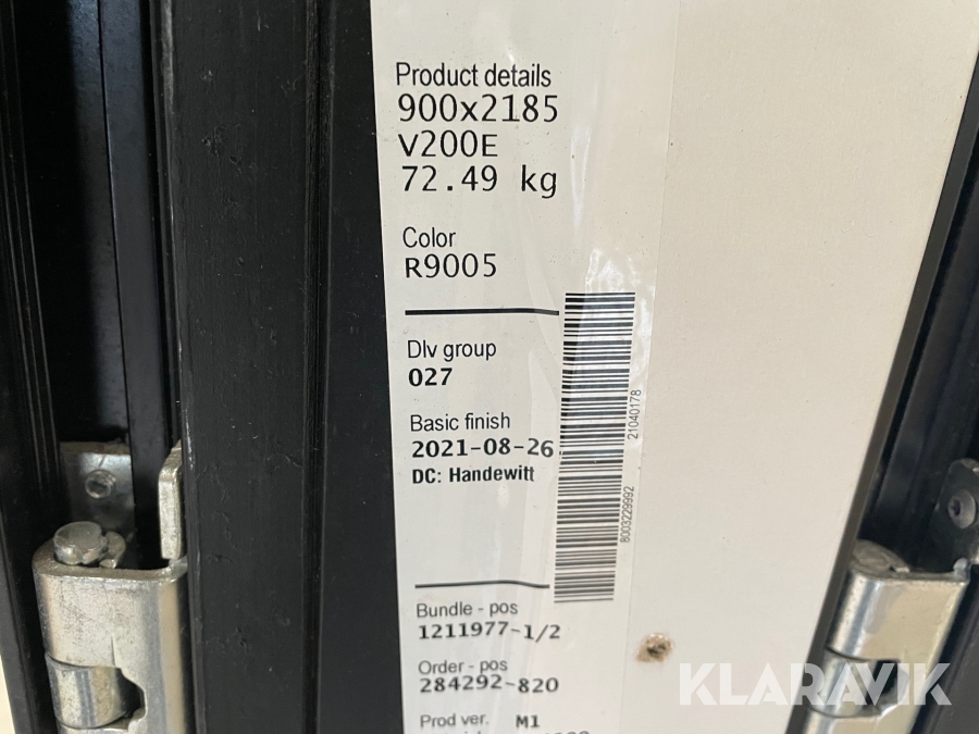 Terrassedøre 5 stk. Velfac V200E, Odense, Klaravik auktioner