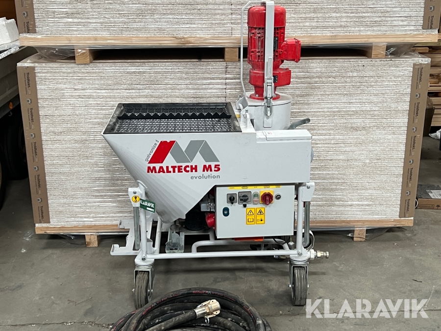 Mørtelpumpe Maltech M5 Evolution, Herning, Klaravik auktione