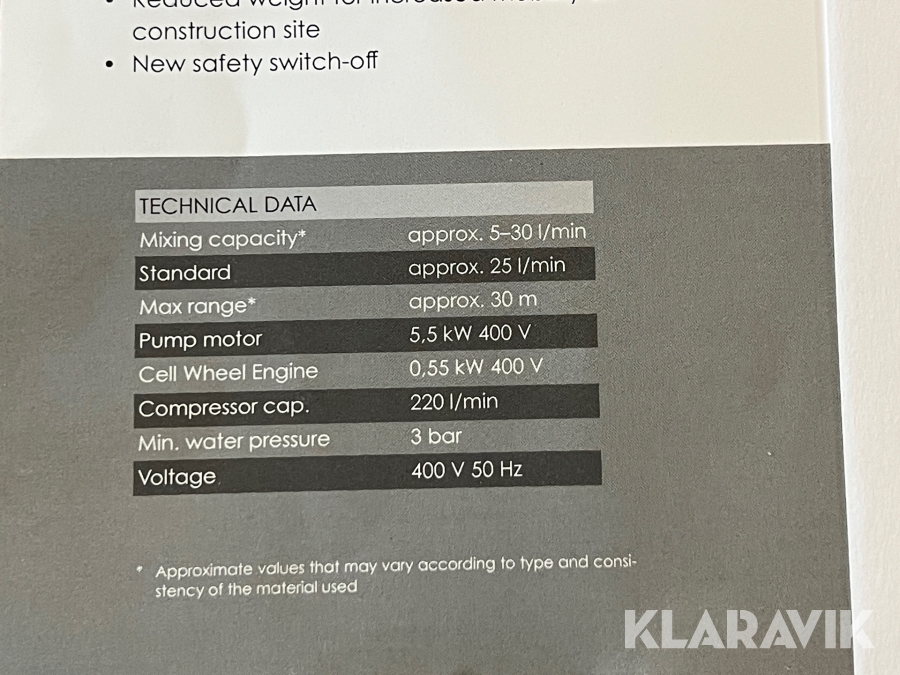 Mørtelpumpe Maltech M5 Evolution, Herning, Klaravik auktione