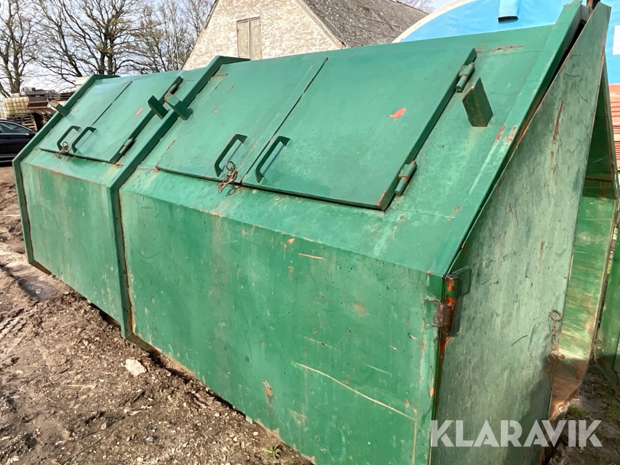 Container med sider døre, Frederikssund, Klaravik auktioner