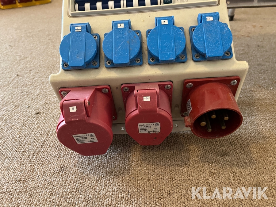 3 stk eltavler Wexim Og Cabicon 32 amp, Holbæk, Klaravik auk