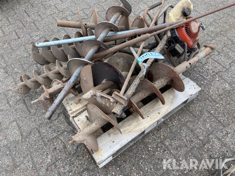 Jordbor med diverse bor, Lemvig, Klaravik auktioner