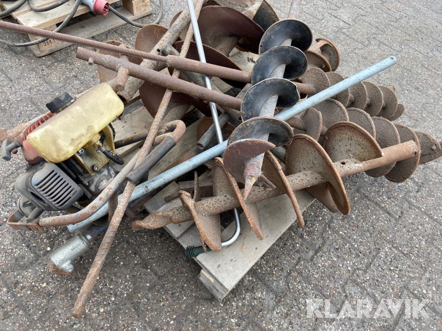 Jordbor med diverse bor, Lemvig, Klaravik auktioner