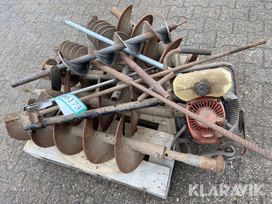 Jordbor med diverse bor, Lemvig, Klaravik auktioner