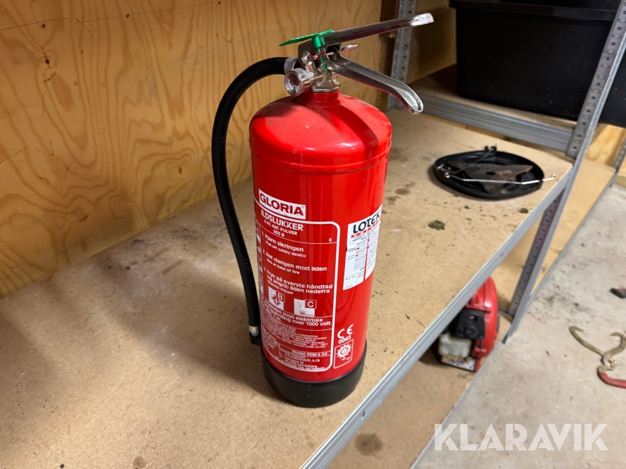 Pulverslukkere Gloria 6 KG ABC PULVER, Haderslev, Klaravik a