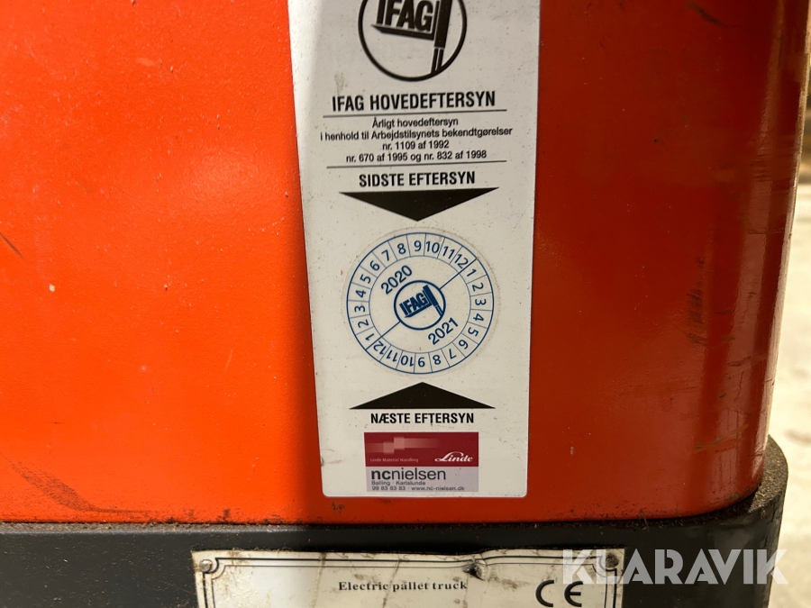 El stabler Linde Ept-20-13m, Vordingborg, Klaravik auktioner