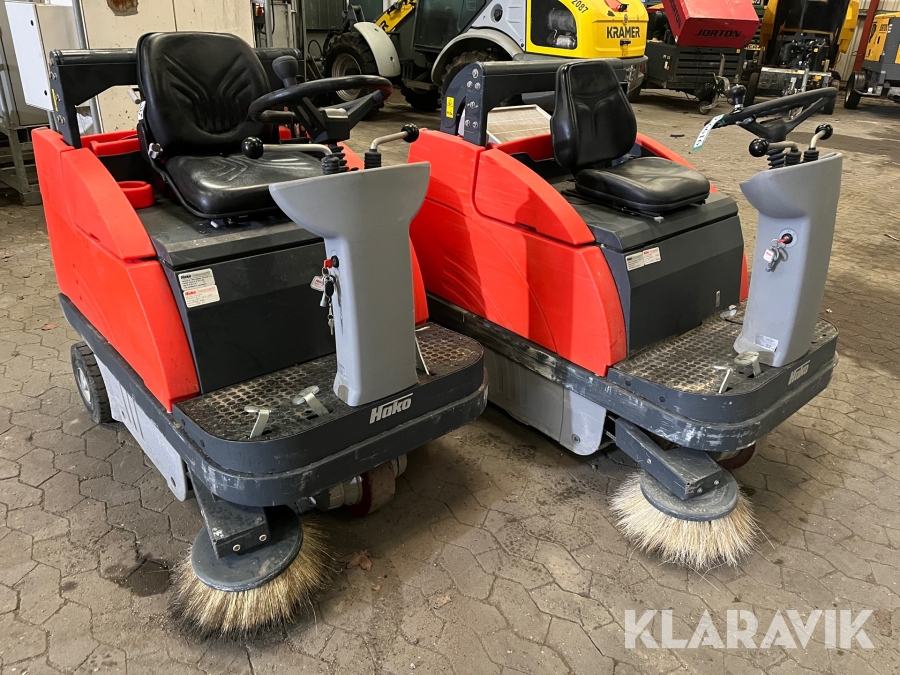 2 fejemaskiner Hako Sweepmaster B980 RH, Aarhus, Klaravik au