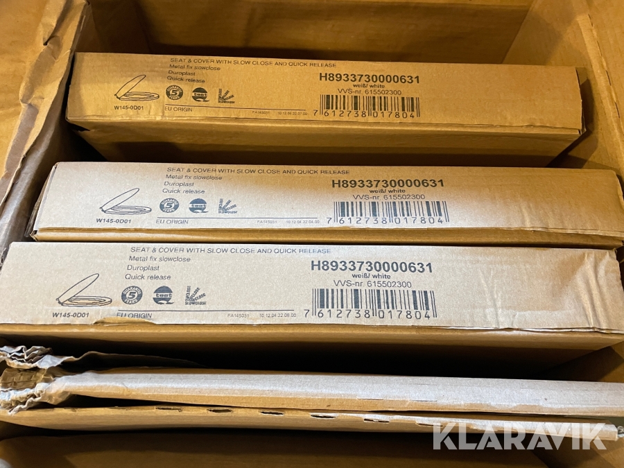 Toiletbrætter 13stk. Laufen, Odense, Klaravik auktioner