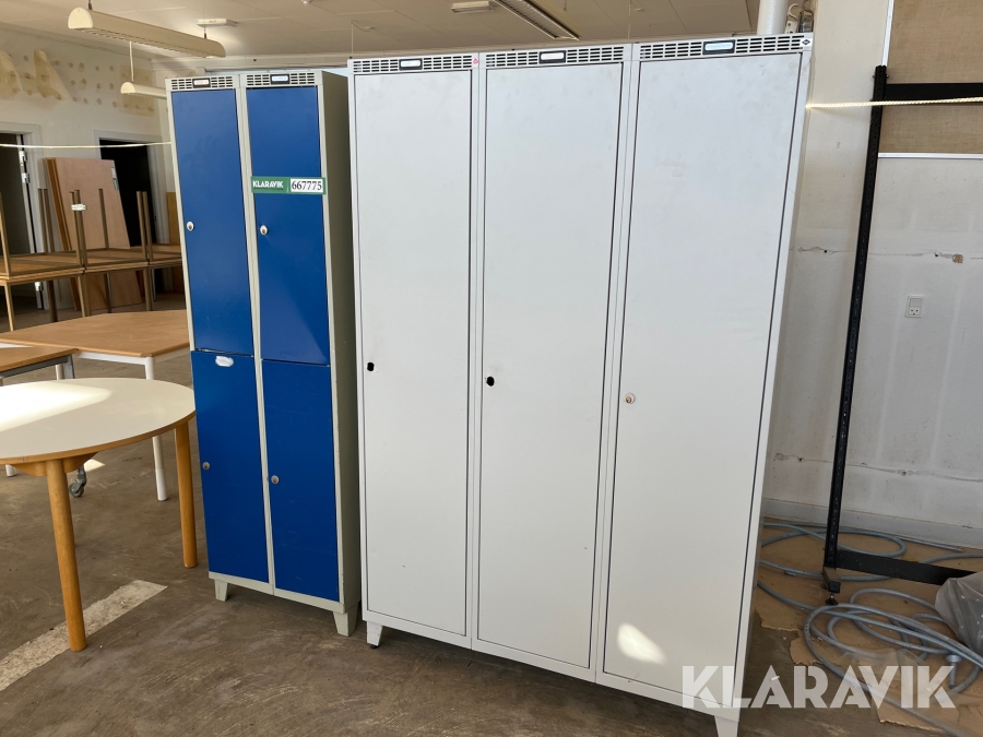 Omklædnings skabe Blika / lignende, Gladsaxe, Klaravik aukti