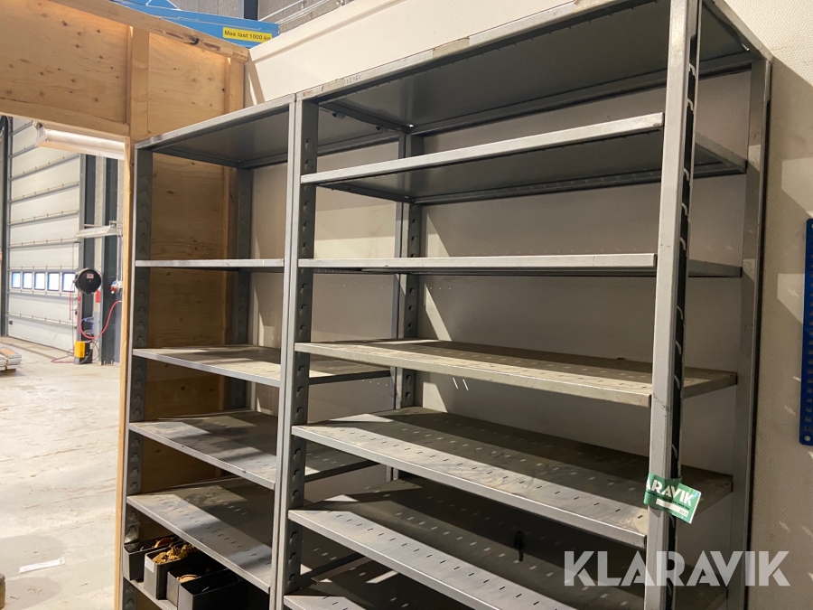 Stål reoler 5 Stk, Fredericia, Klaravik auktioner