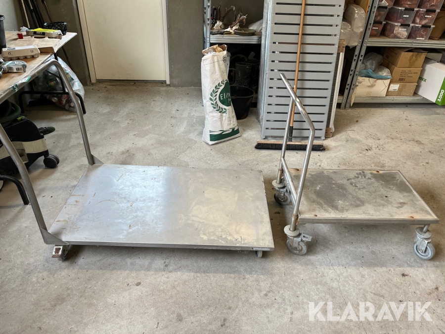 Rustfri 2 stk vogne, Hillerød, Klaravik auktioner