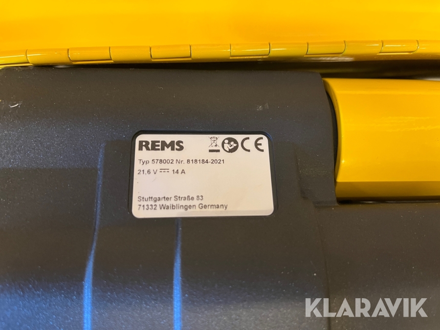 Elektrohydraulisk radialpresse Rems Mini-Press ACC, Rebild,