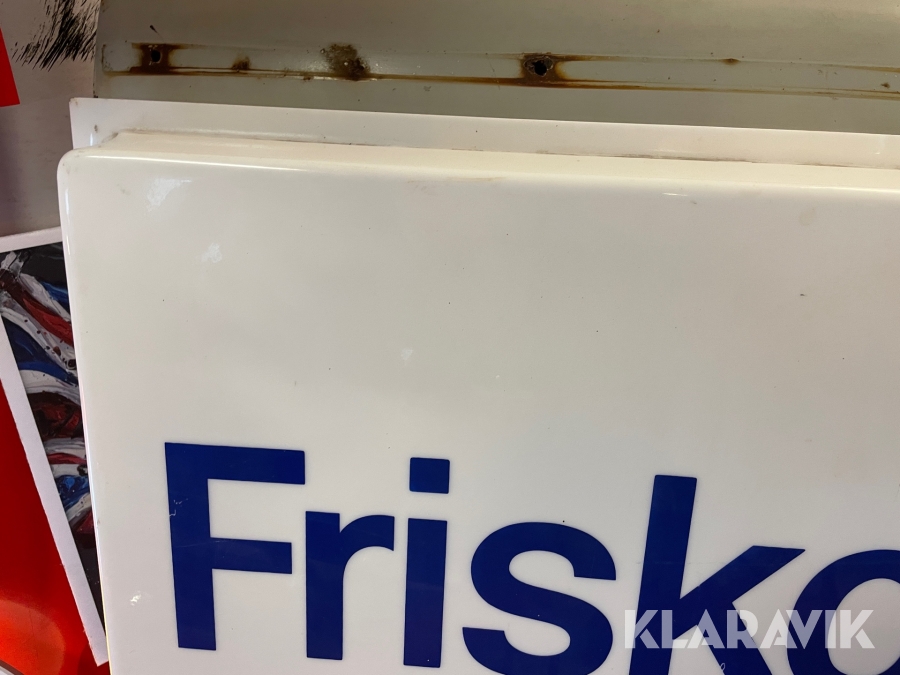 Retroskilt lysskilt Frisko, Ikast-Brande, Klaravik auktioner