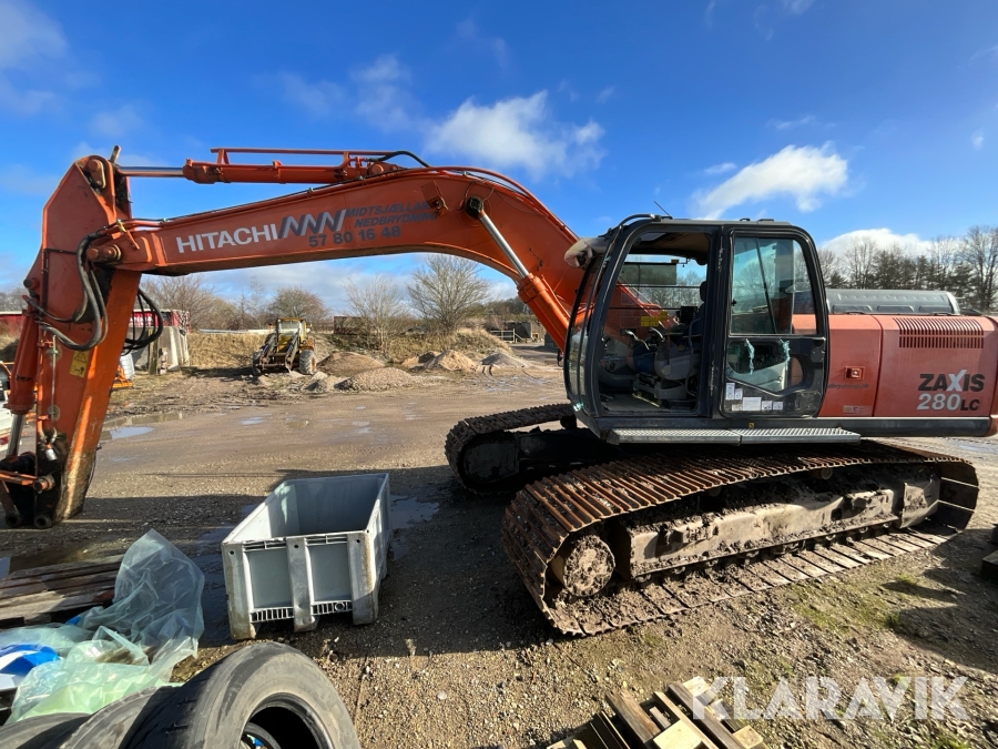 Gravemaskine Hitachi ZAXIS 280 LC, Holbæk, Klaravik auktione