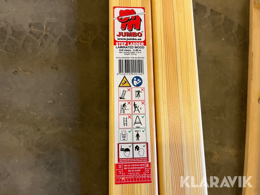 Wienerstige Jumbo 2x9 trin - 2,40 meter, Rebild, Klaravik au