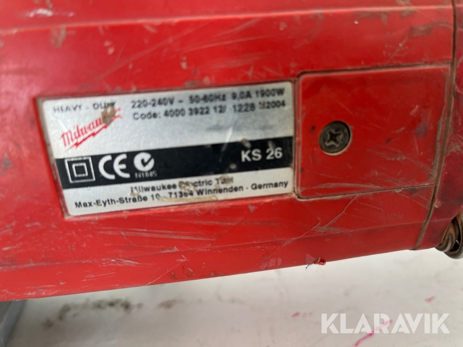 Sav Milwaukee Ks 26, Holbæk, Klaravik auktioner