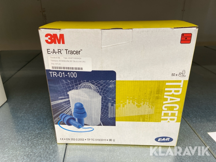 Parti ørepropper 3M TR-01-100, Køge, Klaravik auktioner