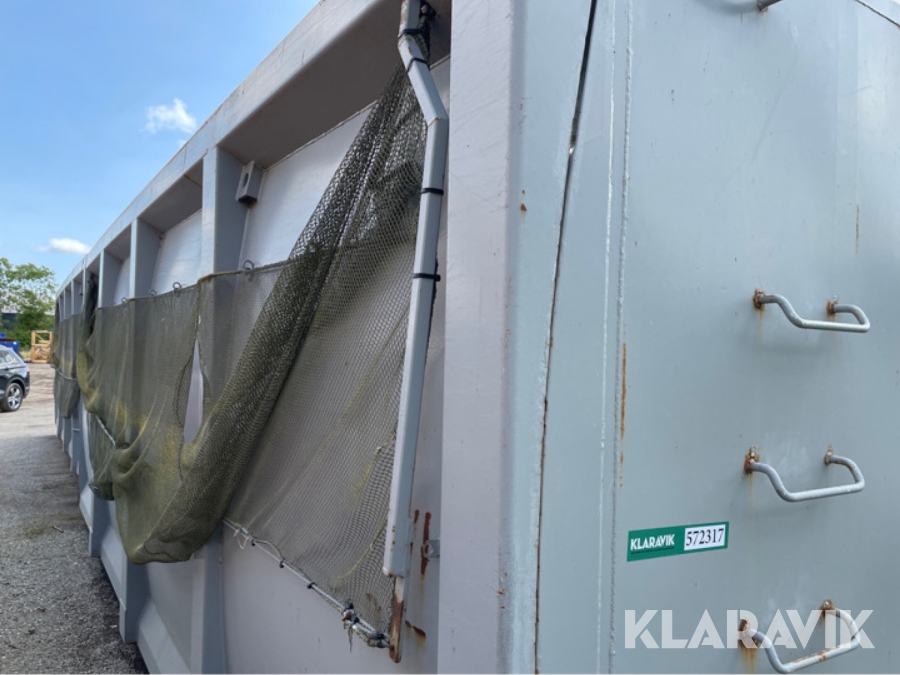 Container HCF 20 fods med net i toppen HCF , Holbæk, Klarav