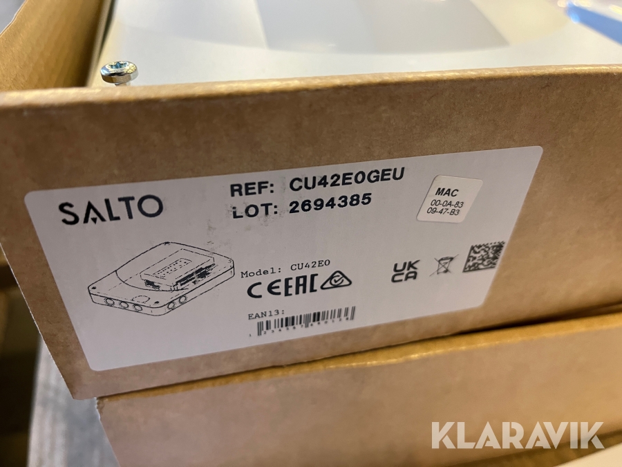 Kontrolkasse Salto cu42e0geu, Rebild, Klaravik auktioner