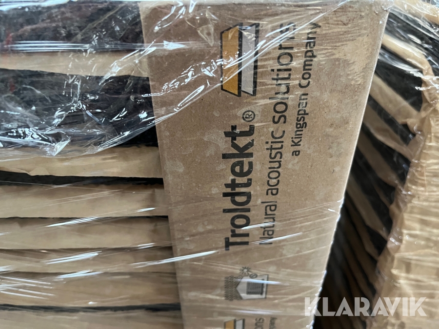 Troldtekt 57,6 m2 Troldtekt Ultra fin - sort, Skive, Klaravi