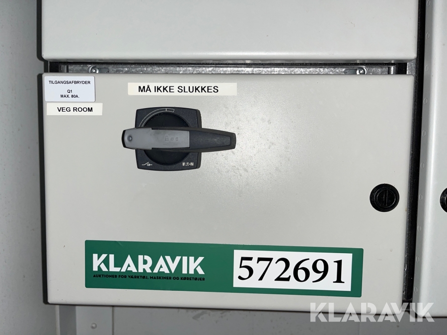 Eltavle Dansk tavle teknik A/S, Gribskov, Klaravik auktioner