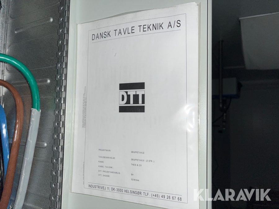 Eltavle Dansk tavle teknik A/S, Gribskov, Klaravik auktioner