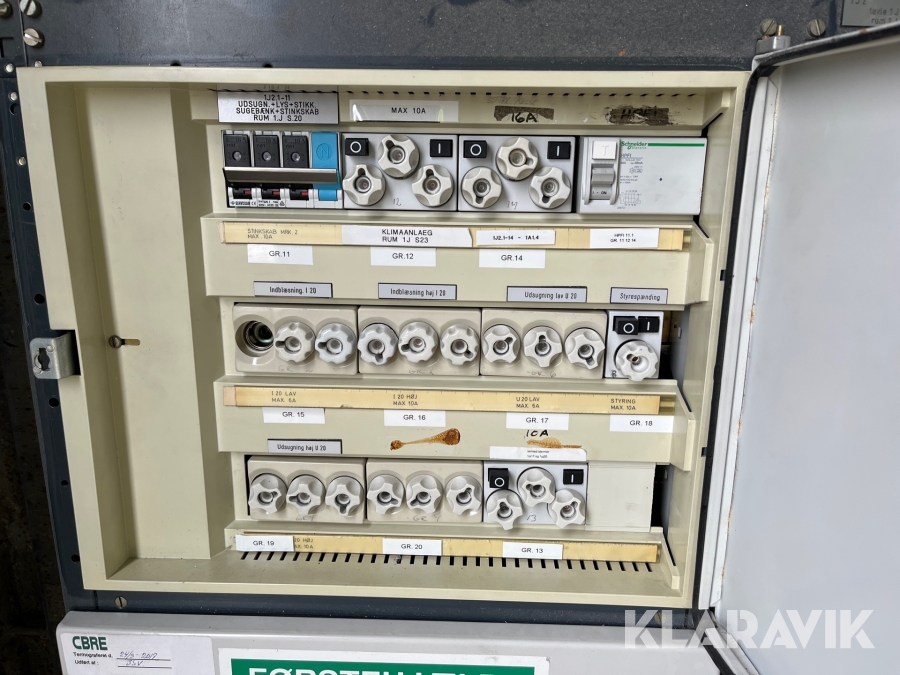 El-tavle 86x77cm med indhold, København, Klaravik auktioner