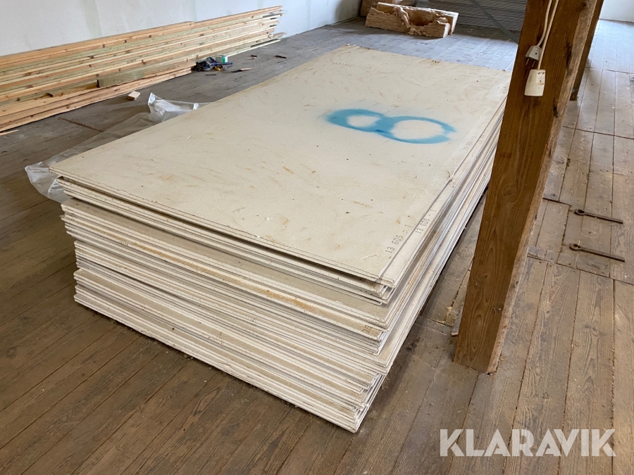 Gipsplader 295 stk, Skanderborg, Klaravik auktioner