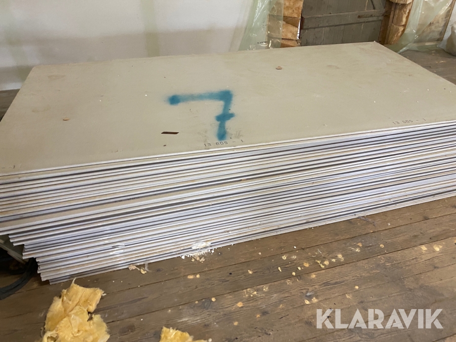 Gipsplader 295 stk, Skanderborg, Klaravik auktioner