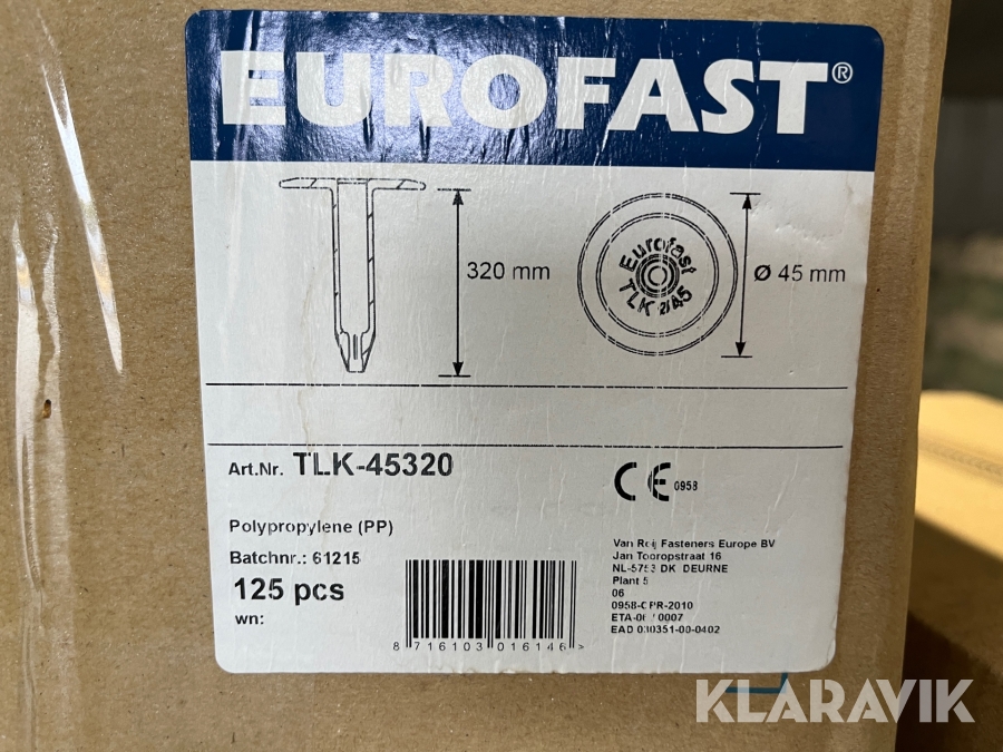 Eurofast Og Split Forankring til sundolit nye, København, Kl