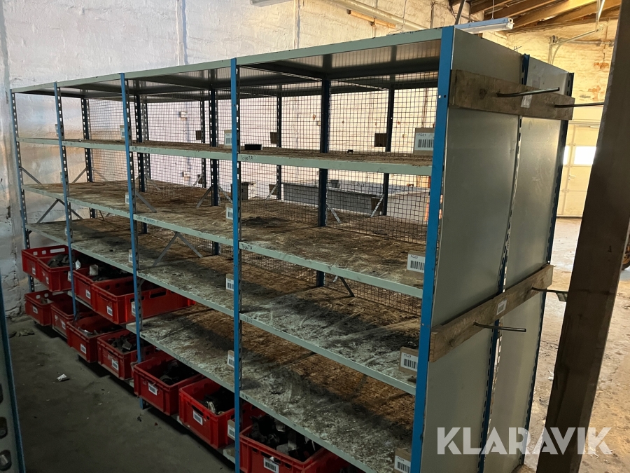 Lagerreoler 4 fags dobbeltsektion, Thisted, Klaravik auktion