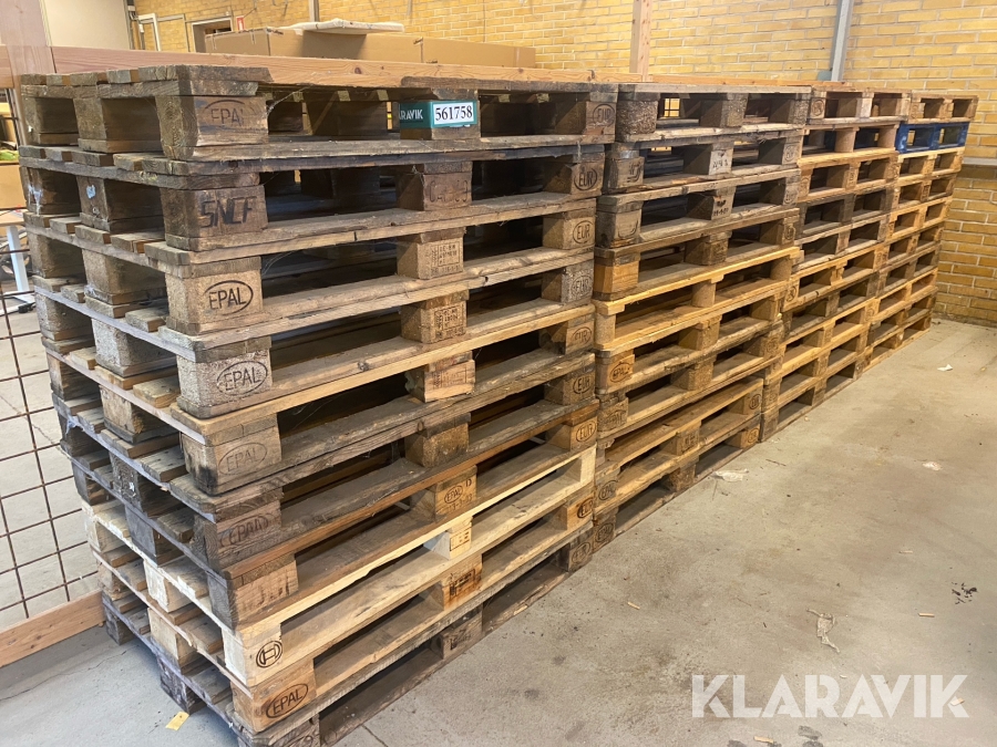 100 stk brugt euro paller Euro, Aabenraa, Klaravik auktioner