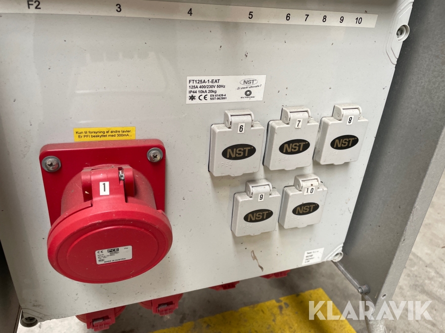 Eltavle NST 125A, Faaborg-Midtfyn, Klaravik auktioner