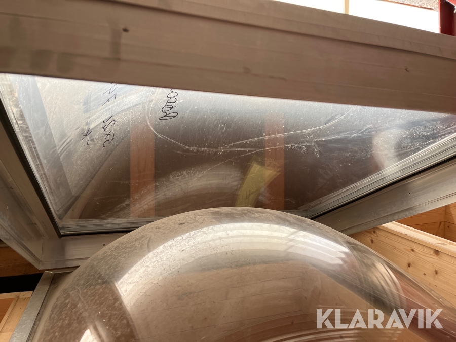 Loftlys Kupler 3 stk indfatninger 94x94cm 2 stk kuppel, Rødo