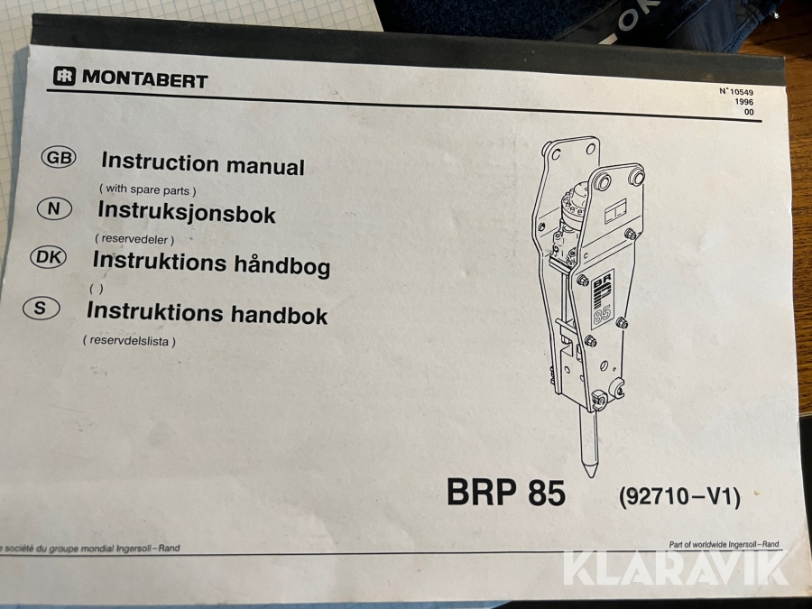 Montabert BRP 85, Syddjurs, Klaravik auktioner